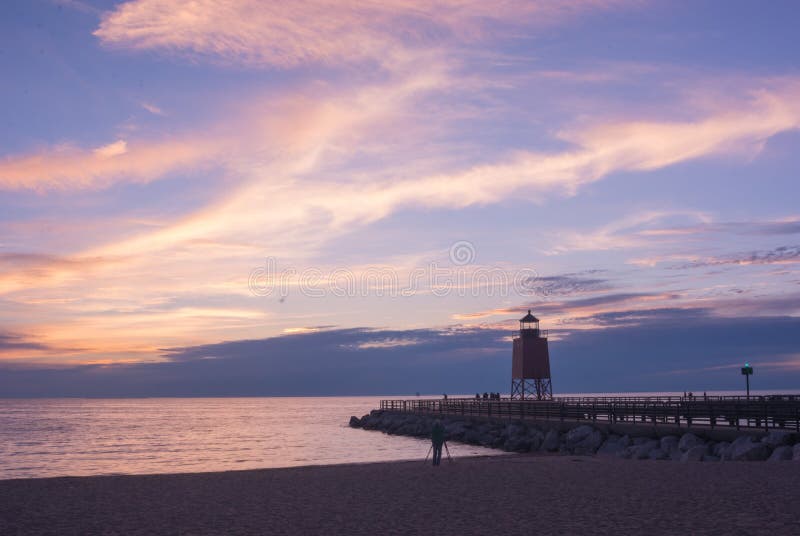 Sunset at Charlevoix stock image. Image of sunset, summer - 55515213