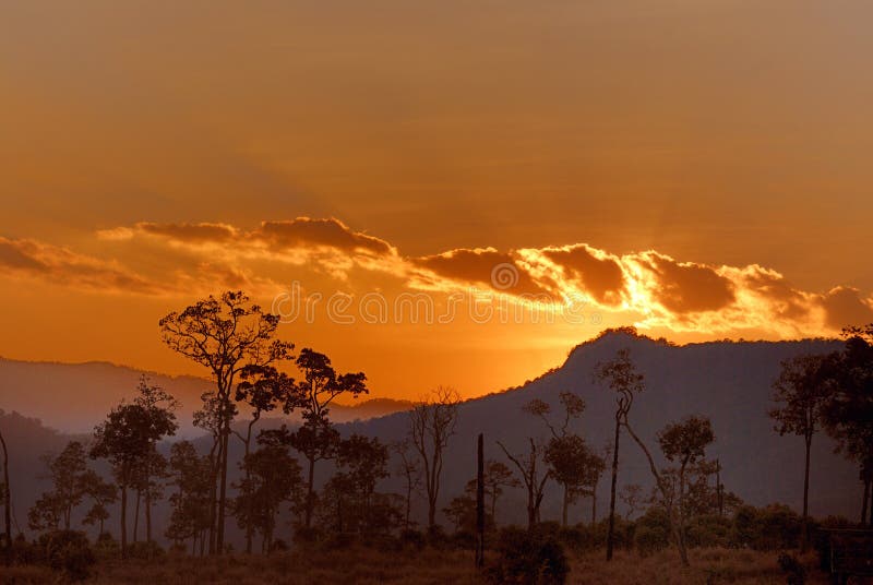 Sunset in chiang mai stock photo. Image of chiang, northern - 35354196