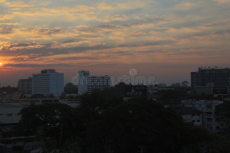 Sunset, Chiang Mai Thailand Stock Image - Image of thailand, chiang ...