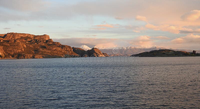 Sunset in Chile Chico, General Carrera Lake, Chile Stock Image - Image ...