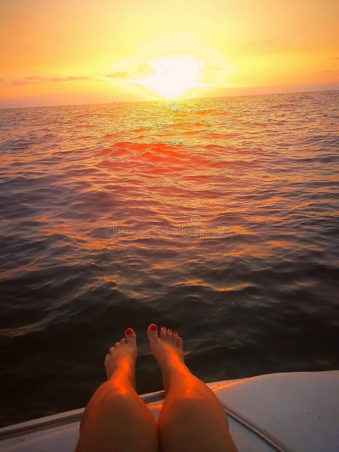 Sunset chill stock image. Image of sunset, waves, chill - 173009905