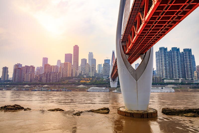 City Architecture Landscape and Beautiful Sky in Chongqing Stock Photo ...