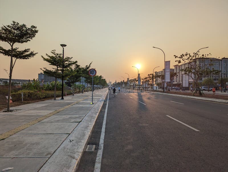 Sunset City Center Point of Indonesia Stock Photo - Image of sunset ...