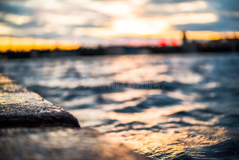 Sunset in the city. stock image. Image of contrast, pave - 240707211