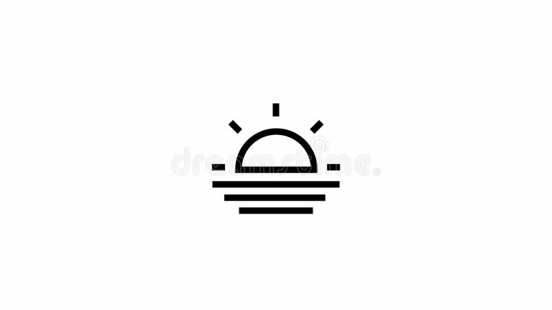 Sunset - Clean and Modern Weather Icon Motion Design Stock Footage ...