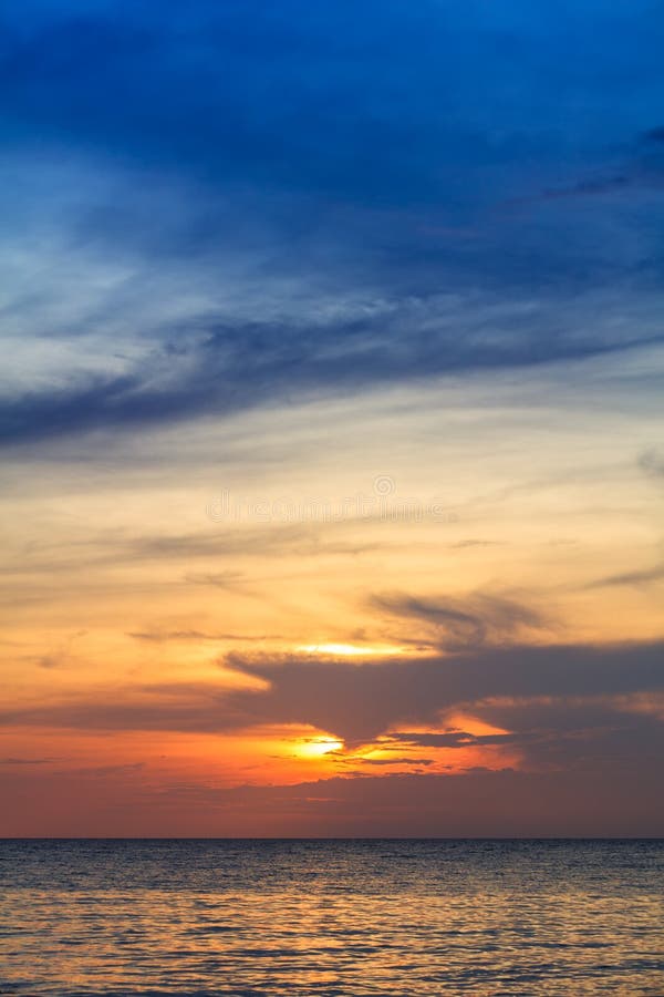 Sunset on a clear evening stock photo. Image of water - 134974832