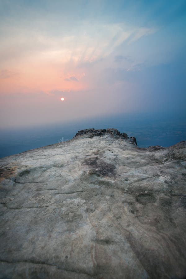 Sunset from the cliff stock photo. Image of descent, horizon - 39635374