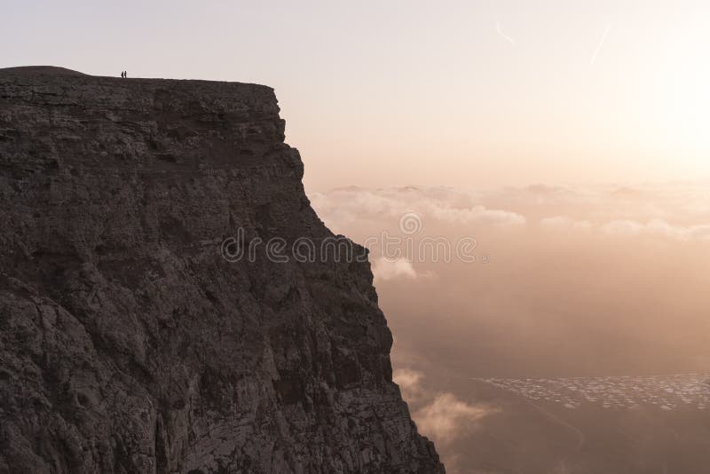 Sunset cliff view stock photo. Image of scene, dusk - 182074686