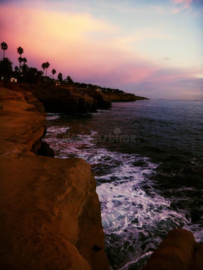 Sunset cliffs stock photo. Image of cliffs, sunriseorginsl - 134125364