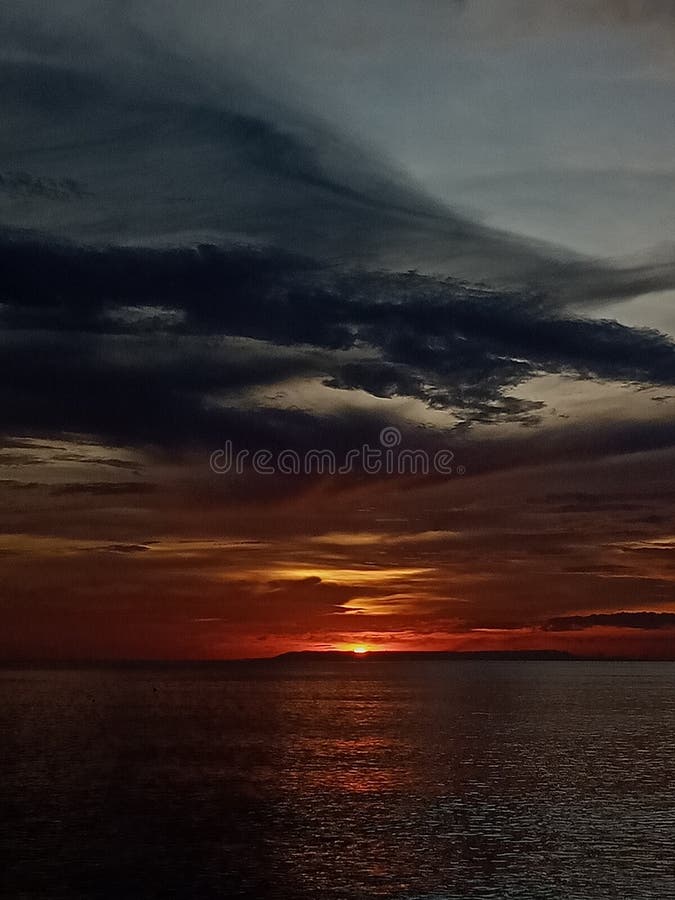 Sunset and Cloud in the Beach is Beautiful Isn& X27;t it? Stock Photo ...