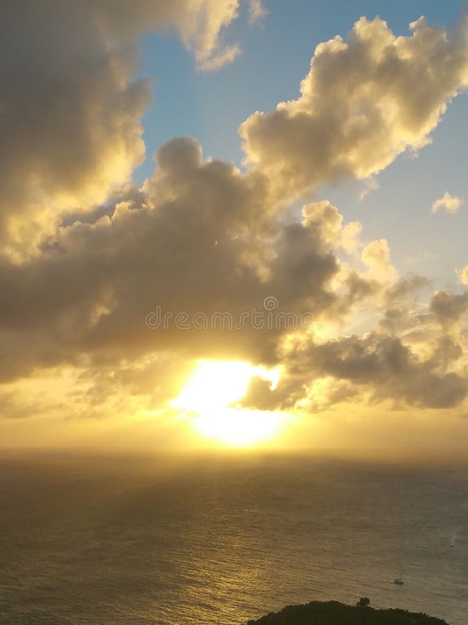 Sunset clouds Antigua stock photo. Image of antigua, heights - 54377756