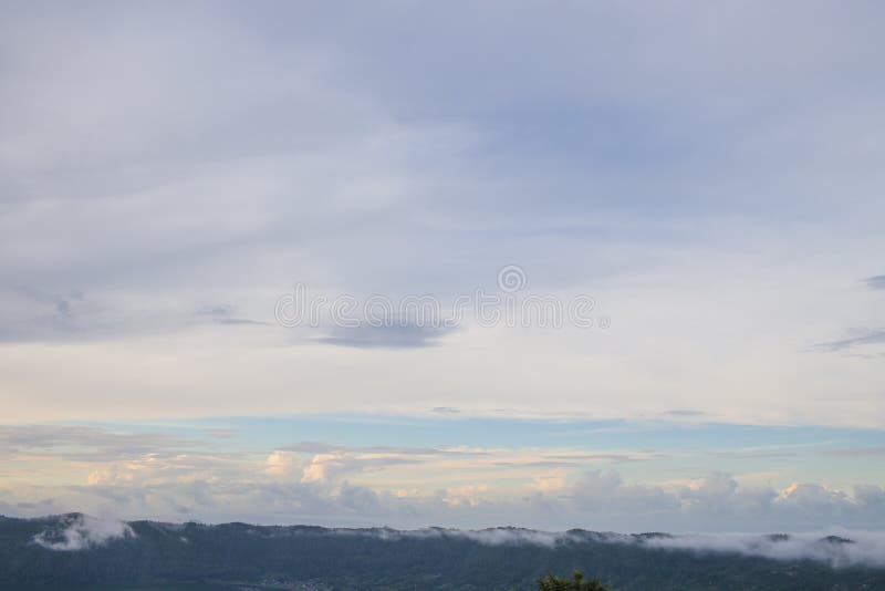 Sunset in Clouds. Beautiful Aerial View of Heaven. Stock Photo - Image ...