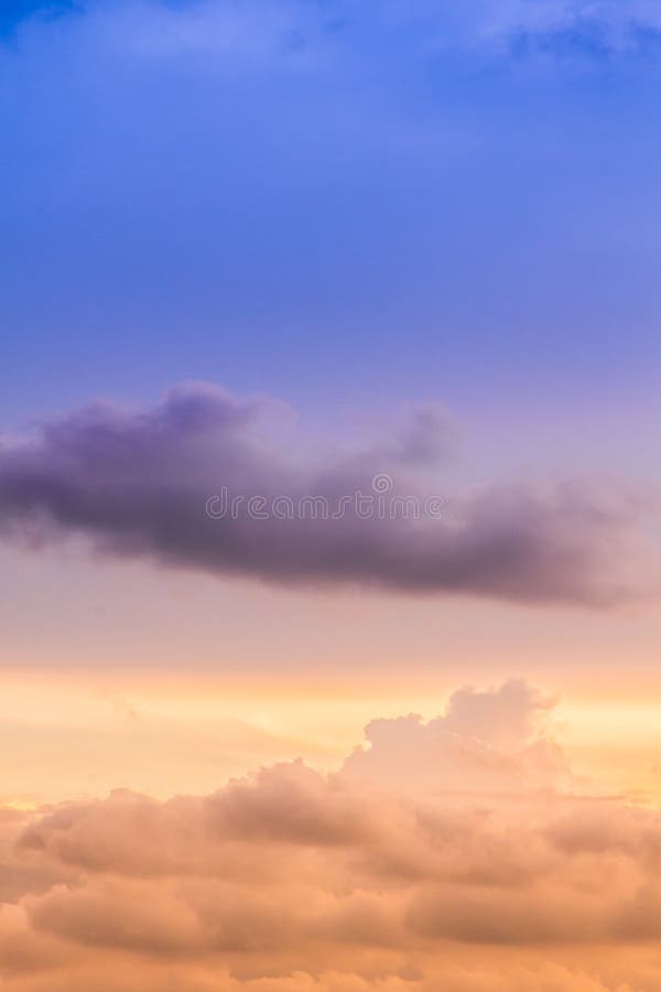 Sunset with Clouds in the Evening Stock Photo - Image of faintly, night ...