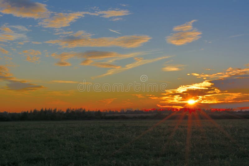 Sunset stock image. Image of sundown, sunset, dusk, evening - 35158523