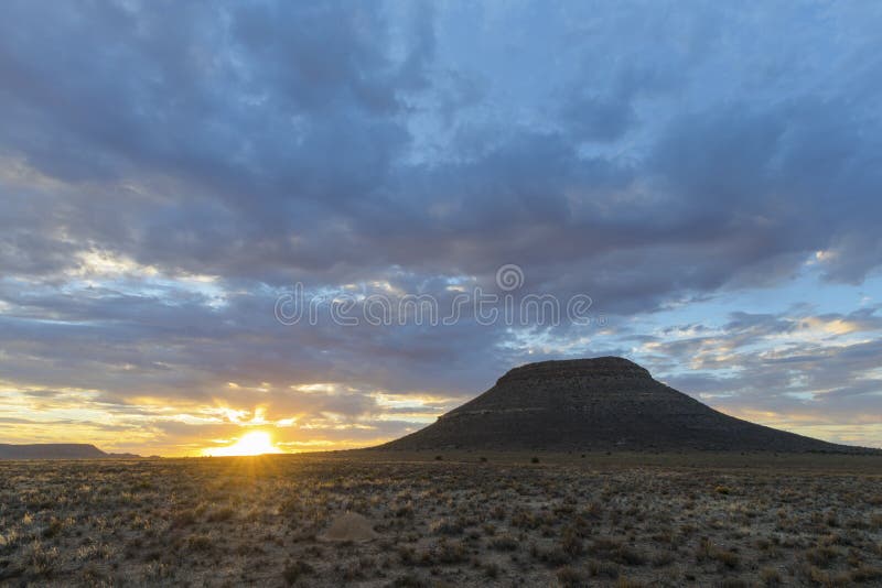 Sunset with Clouds in the Karoo Stock Image - Image of nature, south ...