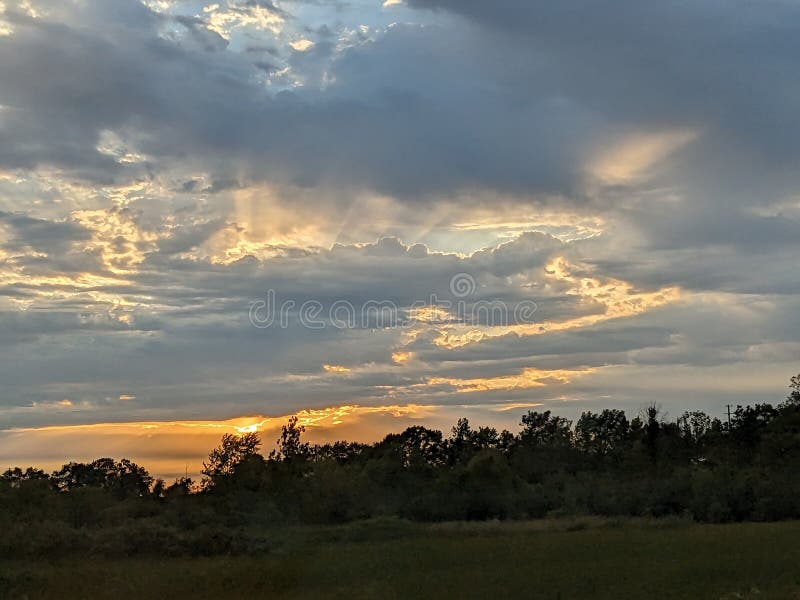 Sunset Clouds Lovely Weather Sun Stock Photo - Image of lovely, weather ...