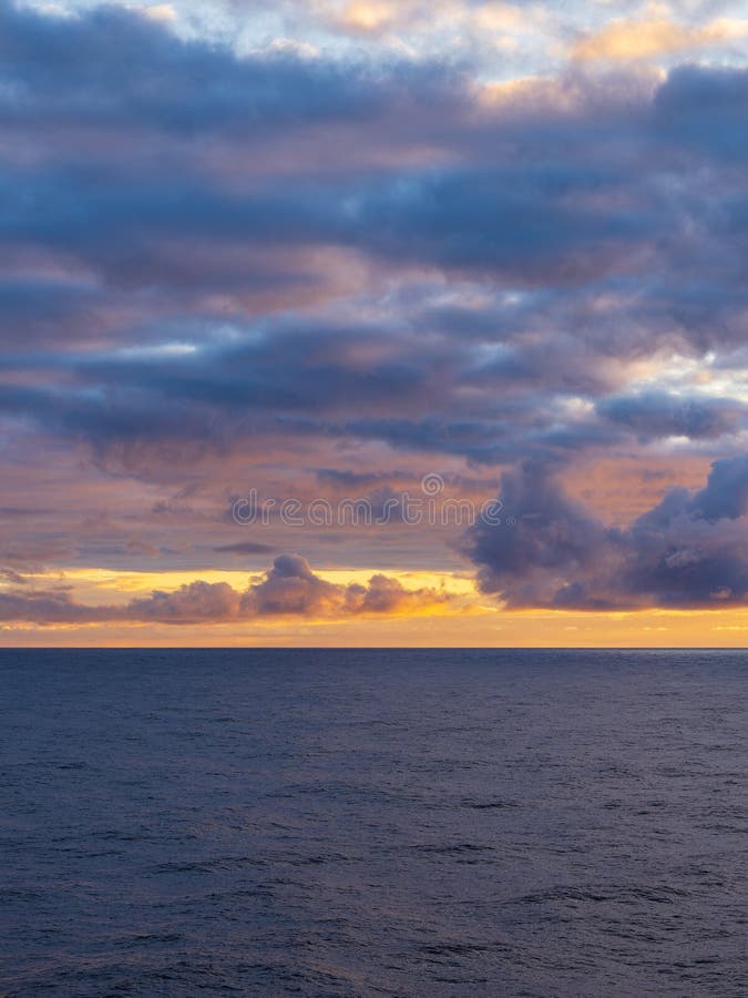 Sunset with Clouds on the North Sea Stock Photo - Image of blue, north ...