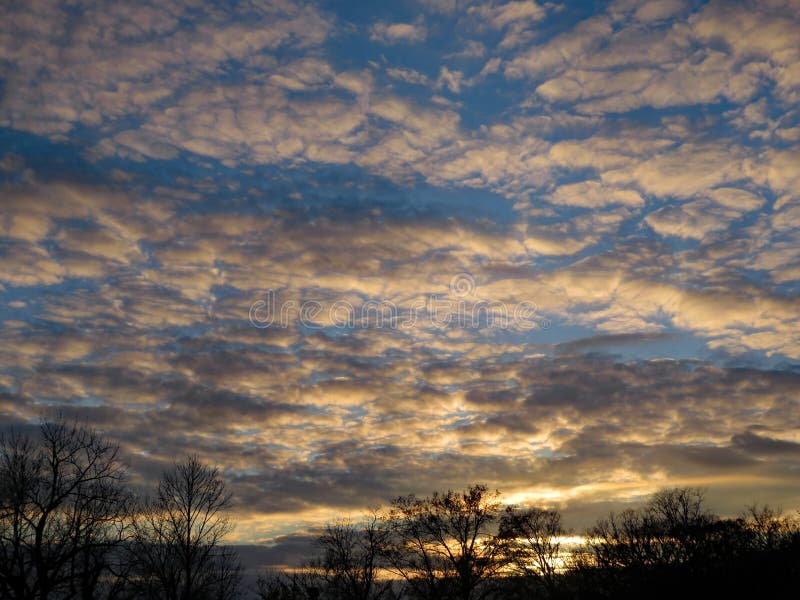 Sunset Clouds in November in Washington DC Stock Image - Image of ...