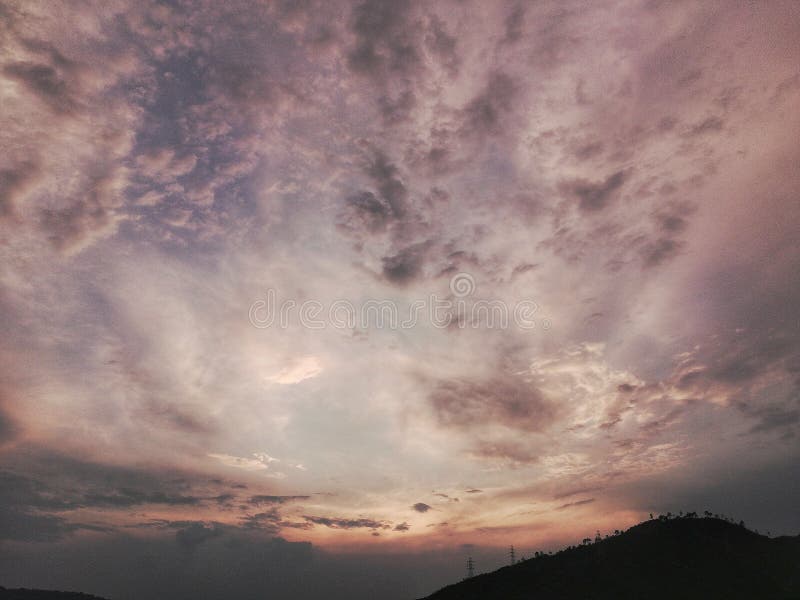 Sunset stock image. Image of mountains, patterns, clouds - 119338989