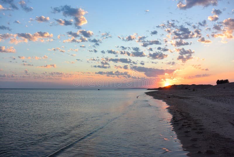 Sunset with Clouds, Rays of Light and Other Atmospheric Effects. the ...