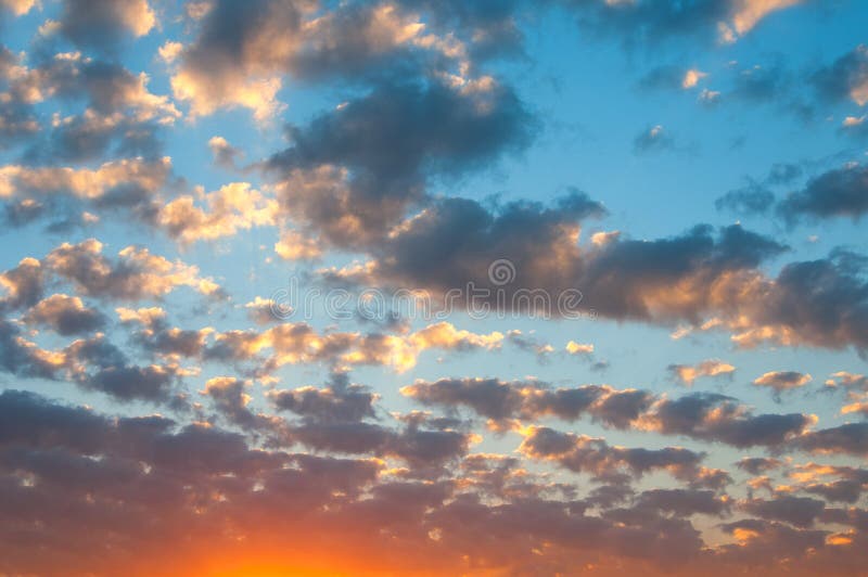 Three color sunset stock photo. Image of sunsets, volume - 53616700