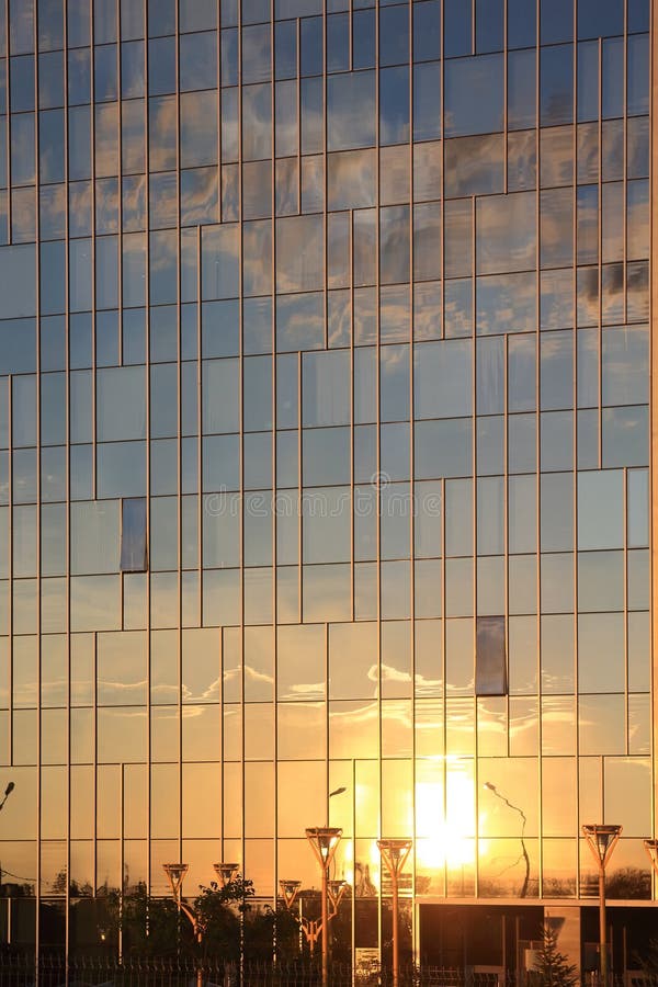 584 Sunset Reflected Glass Building Stock Photos - Free & Royalty-Free ...
