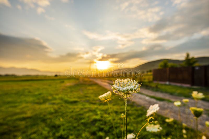 Sunset Clouds in the Springtime Stock Image - Image of dark, light ...