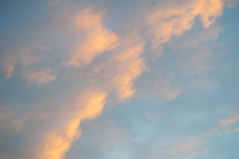 Sunset Clouds with Sun Setting Down. Abstract Background. Photo Stock ...