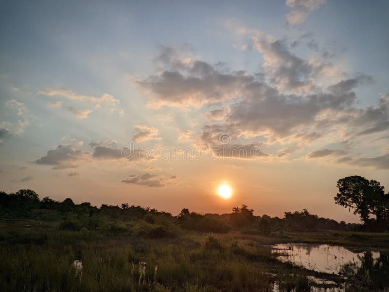 Sunset and Clouds Very Beautiful Love Stock Image - Image of love ...