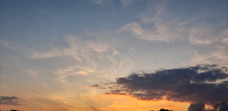 Sunset stock image. Image of clouds, weather, sunset - 156523371