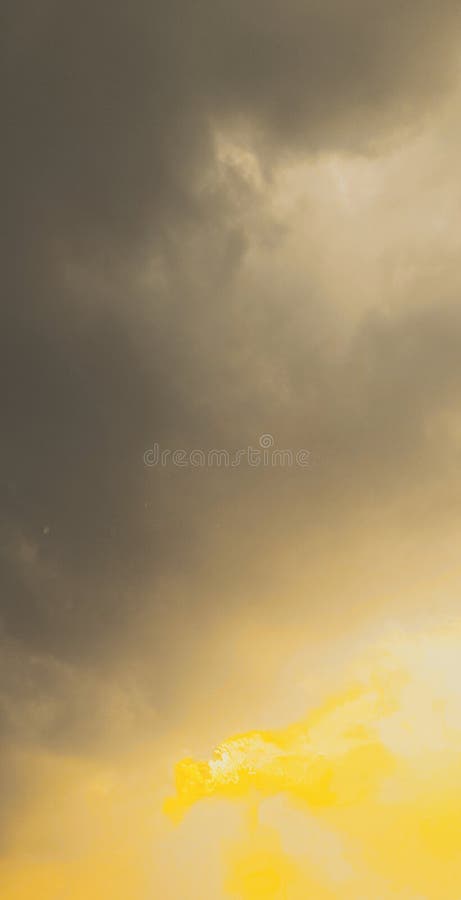 Sunset in Clouds, Yellow Cloud Stock Image - Image of cloud, clour ...