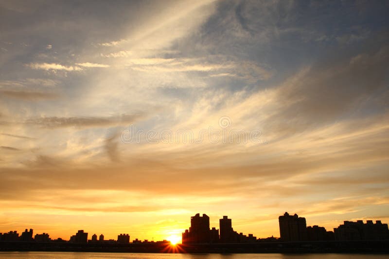 Sunset and cloudscape stock photo. Image of dusk, sunset - 10249094