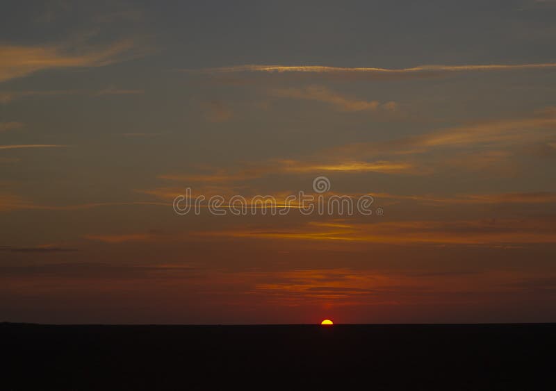 Sunset and cloudscape stock image. Image of scenic, orange - 258646225