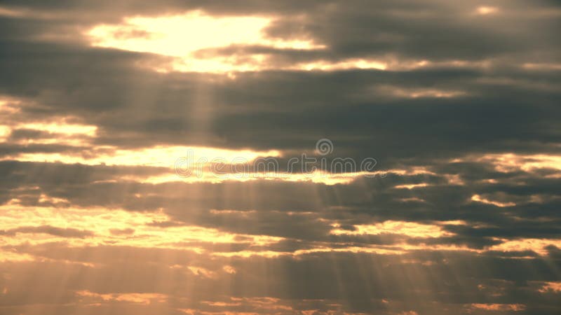 Sunset Cloudy Sky with Fluffy Clouds. Sunset Sky Natural Background ...