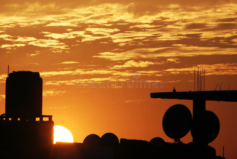 Sunset stock image. Image of sunset, mode, burning, silhouette - 61034739