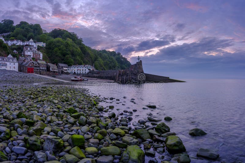 Sunset on Clovelly, North Devon, UK Stock Image - Image of england ...