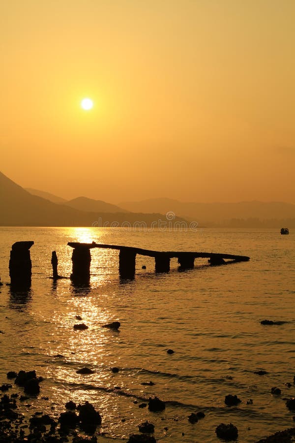 The Sunset of Coastline Ma on Shan 10 April 2011 Stock Photo - Image of ...