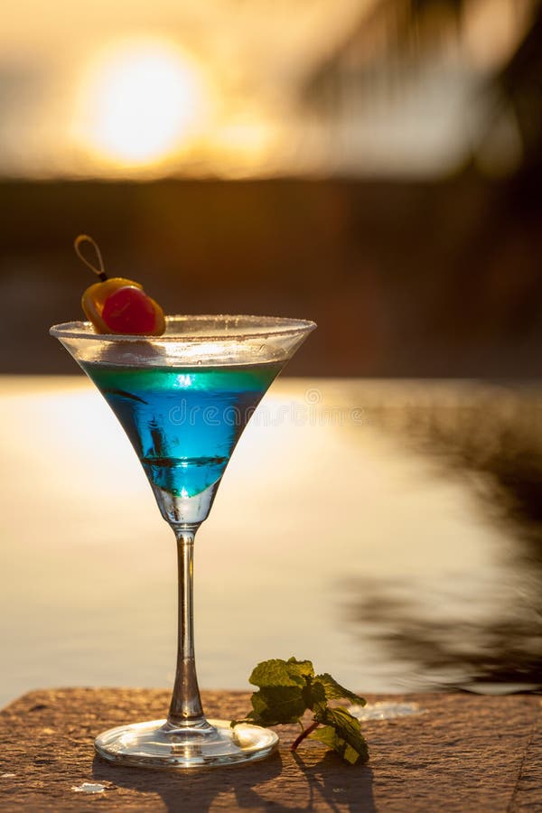 Sunset Cocktail With Sailboat Stock Image - Image of fruit, sailboat ...