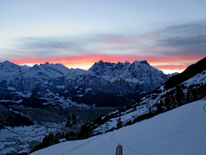 Sunset on a Cold Sunny Winter Day Stock Image - Image of expressive ...