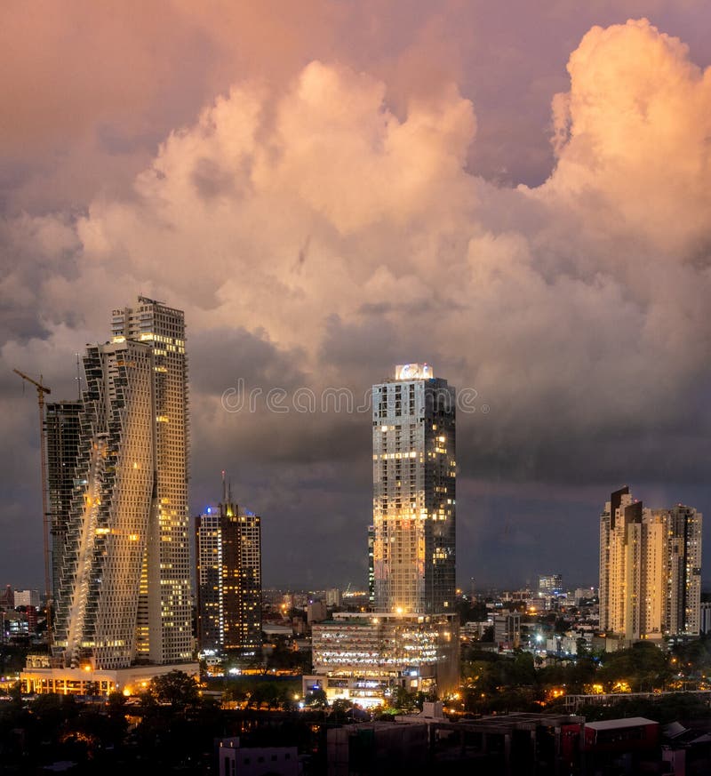 Skyline of Colombo at Twilight Stock Photo - Image of lanka, skyline ...