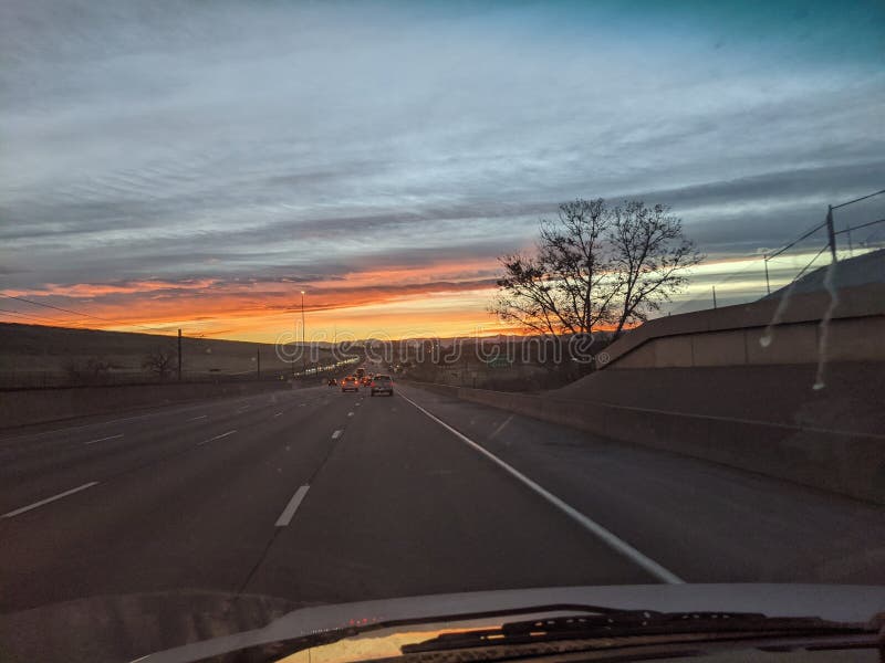 Sunset Colorado orange stock image. Image of morning - 207787103