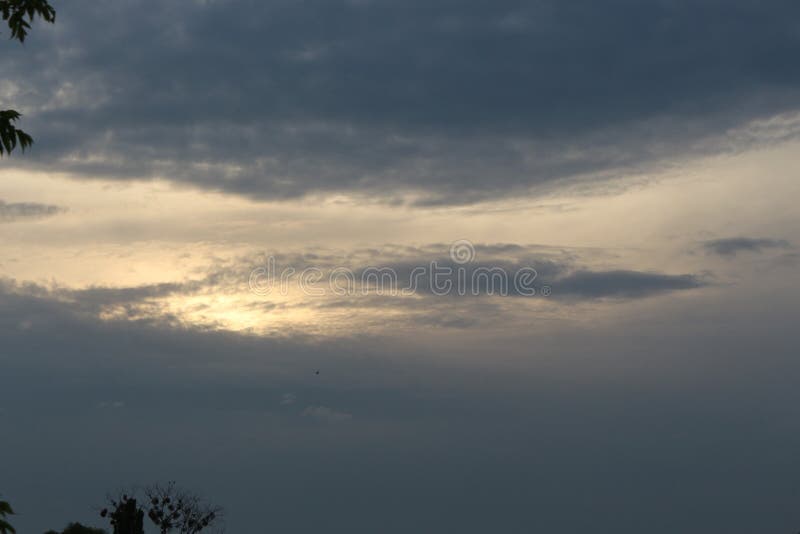 Sunset Colored Clouds in the Sky Stock Photo - Image of bright, colored ...
