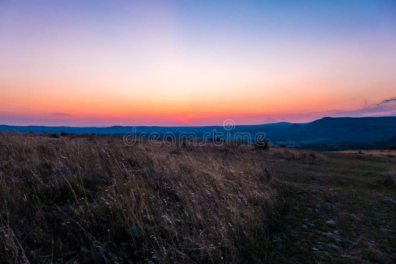 Sunset stock image. Image of nature, landscape, color - 49628341