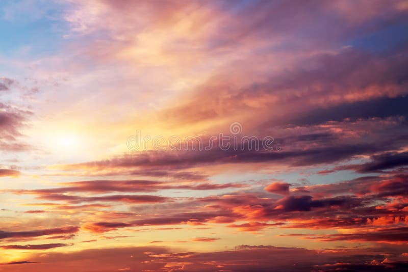 Sunset Colorful Sky. Beautiful Colorful Sky Stock Image - Image of ...