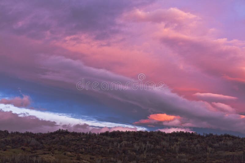 Sunset colors stock photo. Image of cloud, nature, tree - 80627318