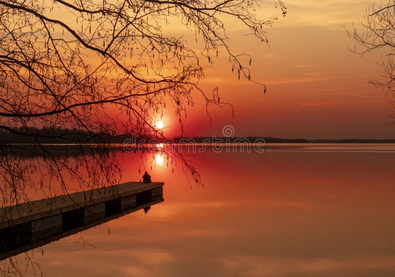 Sunset stock image. Image of romantic, view, colors - 152170879