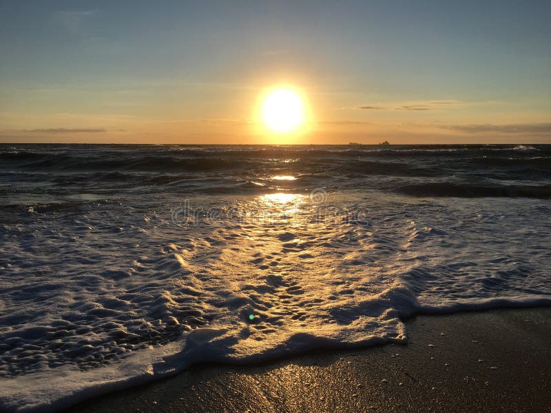 Cornish Sunset stock image. Image of horizon, cornwall - 99318823