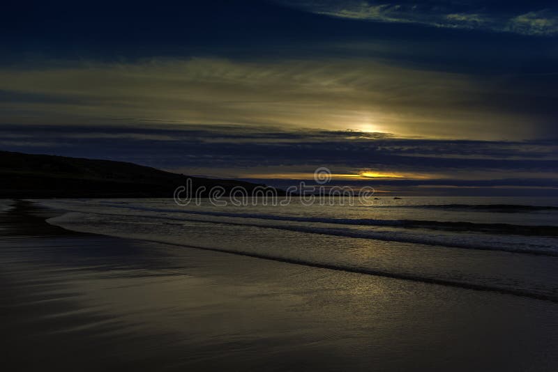 Sunset in Cornwall / St Ives Stock Image - Image of kingdom, beach ...