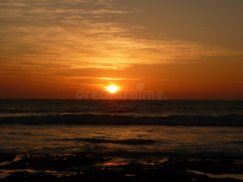 Sunset in Costa Rica stock photo. Image of ocean, dusk - 40783860