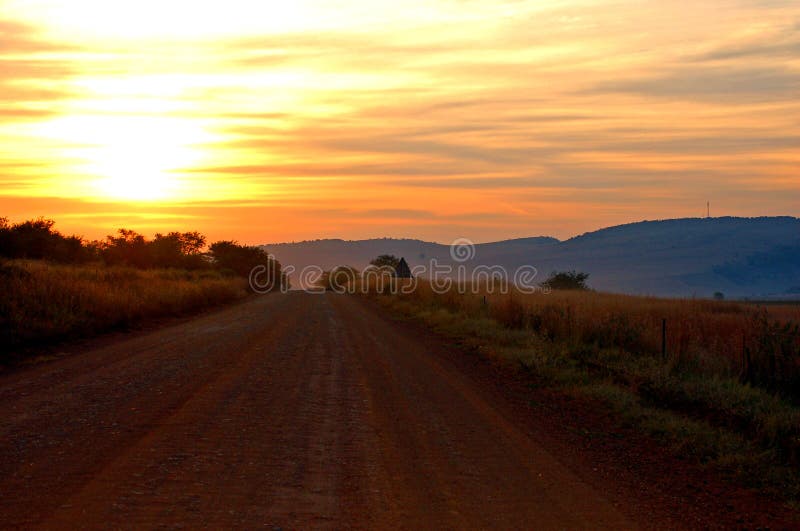 Sunset Country Road stock photo. Image of nature, outdoors - 8324576